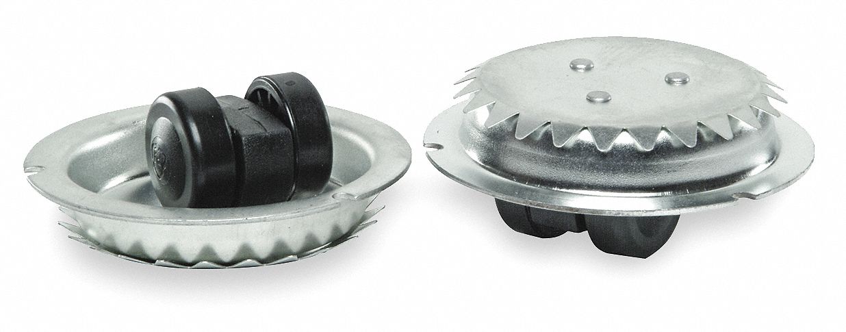 E.R. WAGNER Dual Wheel Recessed Caster,3/4 In. H - Specialty Casters ...
